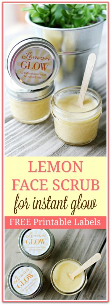 DIY Lemon Face Scrub with Free Printable Labels - Primally Inspired